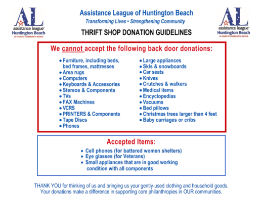 Donation Guidelines