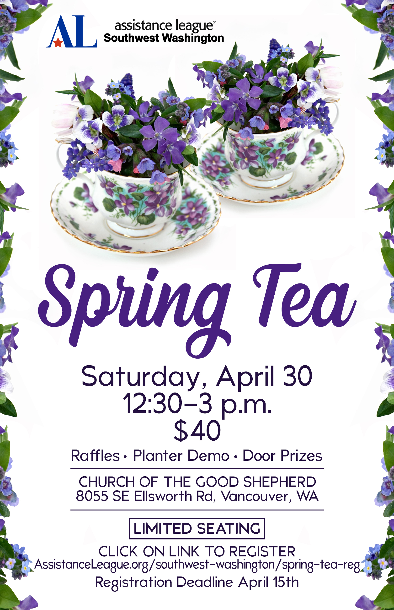 Spring Tea Invitation | Assistance League – Southwest Washington